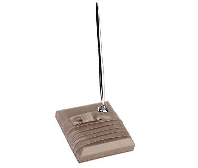 Taupe Pleated Silk Pen Set | eBay