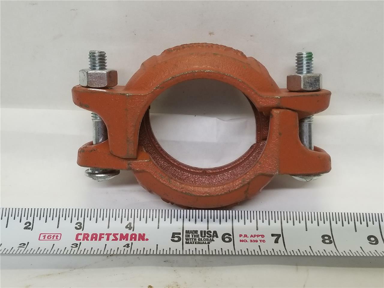 QuickVic® 2 inch Ductile Iron Rigid Coupling, No. 107H, Bolted Less ...