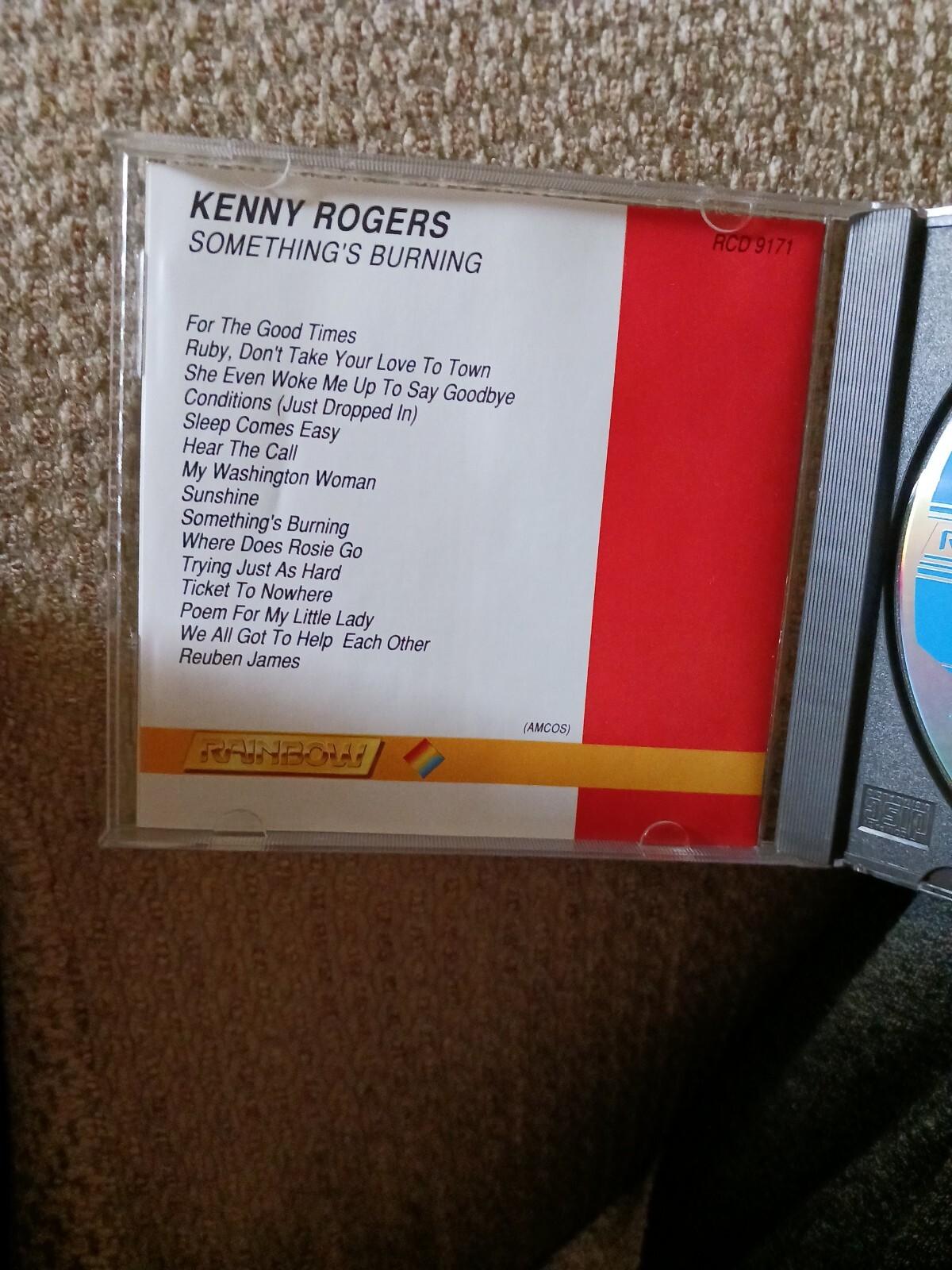 Kenny Rogers Something's Burning Australian Rainbow 15 Track CD Album ...