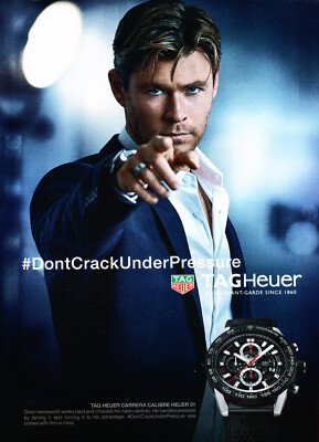 TAG HEUER WATCH MAGAZINE promo ad #044 ORIGINAL RARE 2017 CHRIS ...