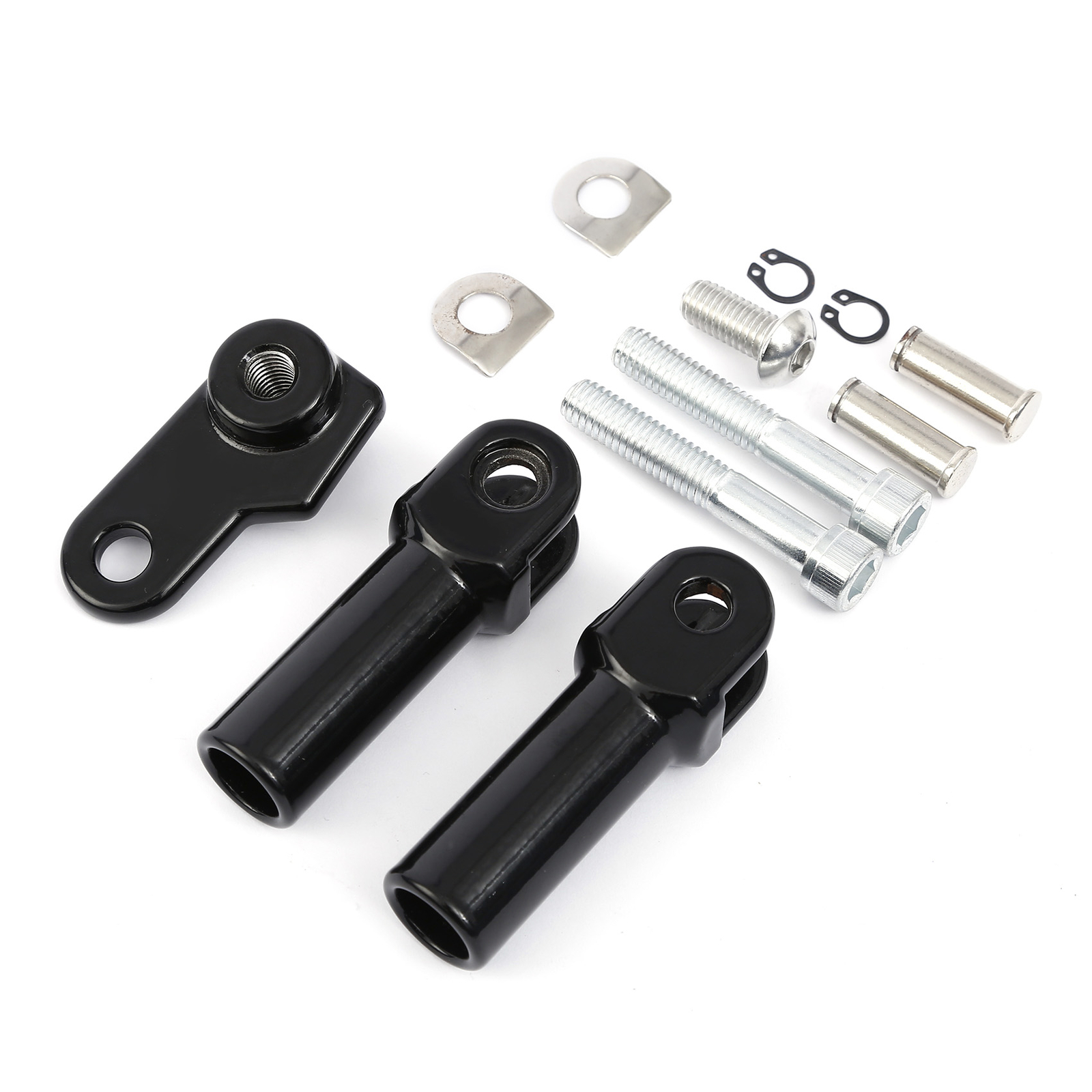 Black Passenger Foot Peg Mount Clevis Set For Harley Softail Slim FLS ...