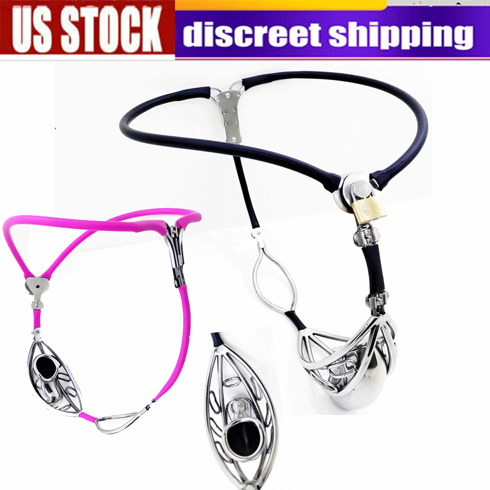 Bondage Stainless Steel Chastity Belt Cage For Men Restraint Lockable ...
