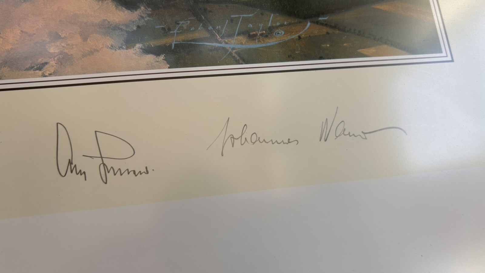 Robert Taylor WWII Aviation Print Numbered SIGNED By Taylor & 4 German ...