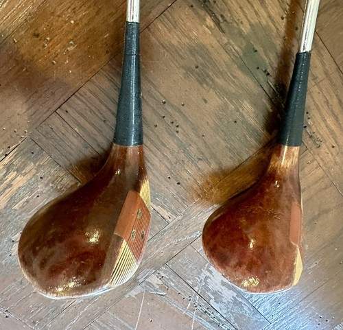 Vintage Spalding Top-Flite Tournament Model Persimmon Driver & 3 Wood ...
