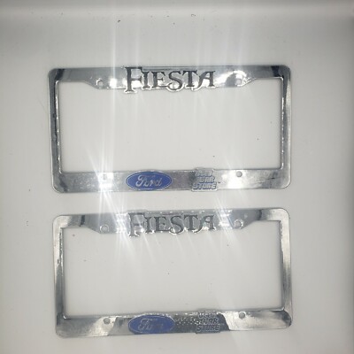 2x Ford Fiesta Used Car Store Silver Plastic License Plate Frame Front ...