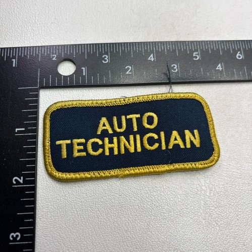 Vtg Yellow Letter AUTO TECHNICIAN Patch (Car Auto Theme) 541K | eBay