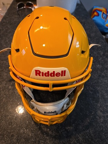 Riddell SPEEDFLEX Football Helmet Yellow w/ Facemask Adult Medium | eBay