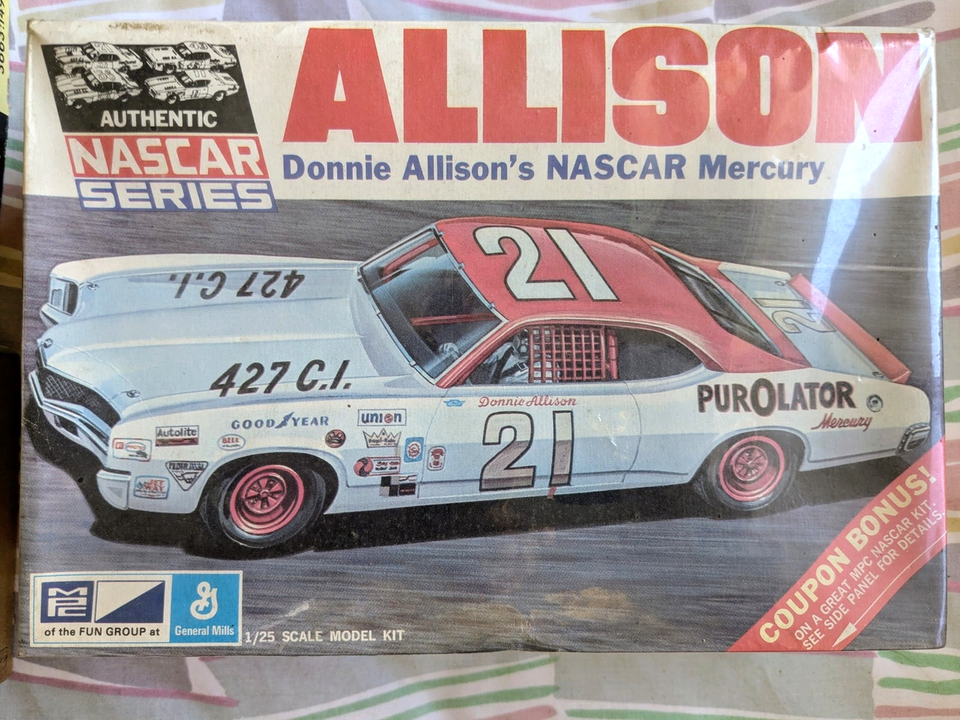 *FACTORY-SEALED ORIGINAL VINTAGE MPC 1-1704-225 ALLISON NASCAR MERCURY ...