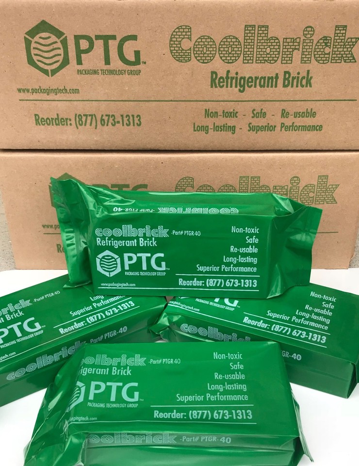 PTG Coolbrick Refrigerant Brick Shipping Packing Ice Pack Non Toxic 32 ...
