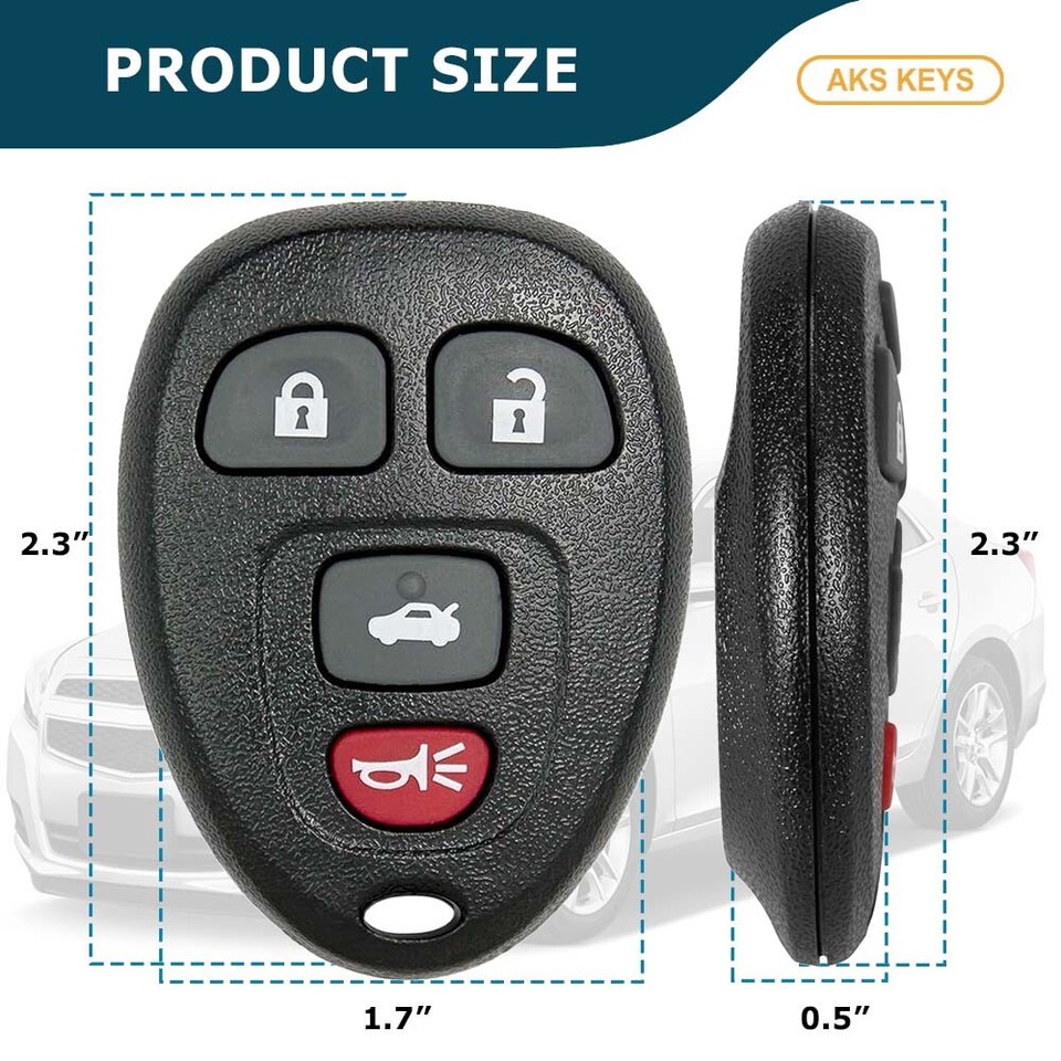2 Replacement for Pontiac G6 05 2006 2007 2008 2009 2010 Keyless Remote ...