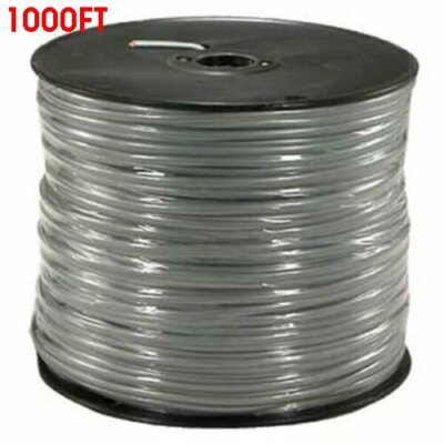1000Ft 28awg 4 Conductor Telephone Phone Line Flat Stranded Cable Wire ...