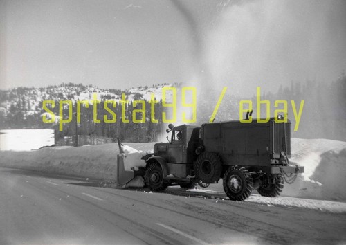 1950s Snow Plow Clearing Highway - Dodge ?? - Vintage B&W Negative | eBay