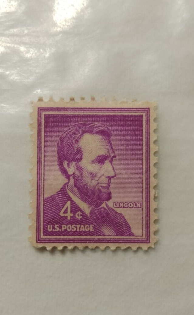 Abraham Lincoln 4 cent stamp - purple Very Rare & Perfect condition! | eBay