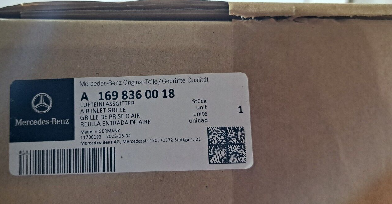 Mercedes B-Klasse W245 Frontscheibe Lufteinlass Grill ORIGINAL ...
