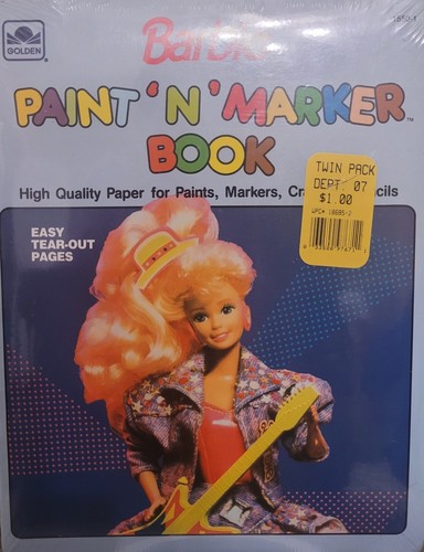 Paint 'N' Marker Books - 2 PACK - "Barbie" and "Once Upon A Forest" | eBay
