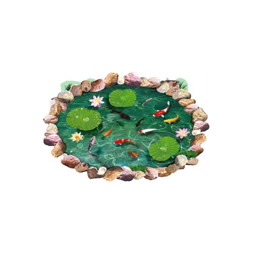 Pond 3D Wall Stickers Cracked Mural Decals Removal Floor Sticker | eBay UK