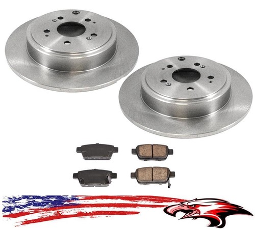 Rear GEO Coated Disc Brake Rotors & Brake Pads for Honda Ridgeline 2006 ...
