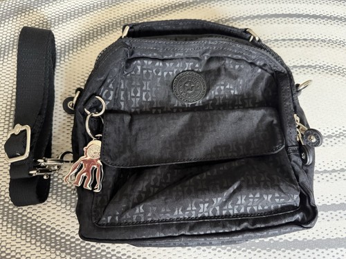 Kipling Candy Crossbody Bag / Backpack Black Print | eBay UK