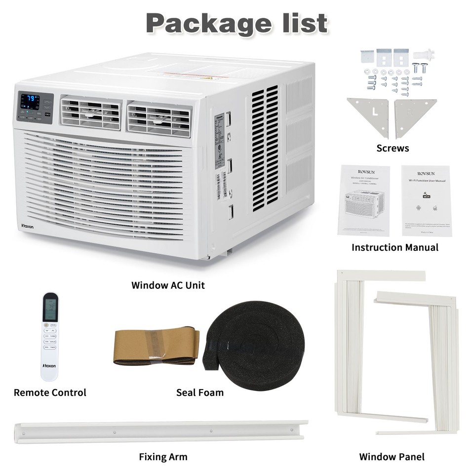 18000 BTU Window Air Conditioner & Heat Window AC Unit with WiFi Remote ...