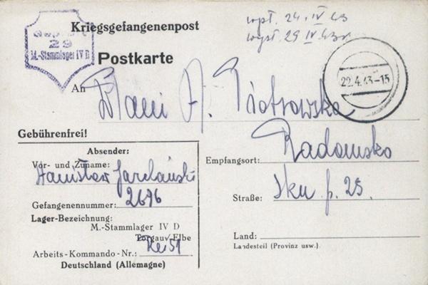 Camp Stalag IVD Torgau 1943 POW Prisoner of War Kriegsgefangenenpost ...