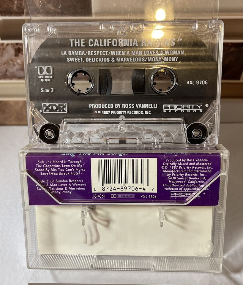 VINTAGE 1987 THE CALIFORNIA RAISINS SING THE HIT SONGS CASSETTE TAPE 80 ...