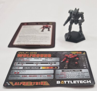 Battletech Wolfhound Mech + Alpha Strike Cards Kell Hounds Striker ...