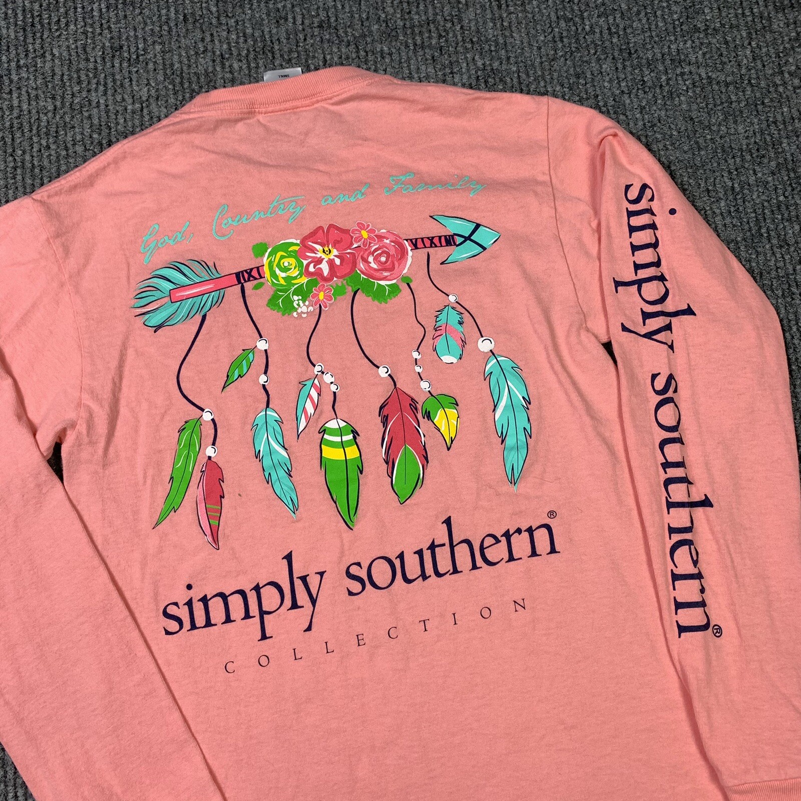 Simply Southern God, Country And Family Pink T Shirt … - Gem