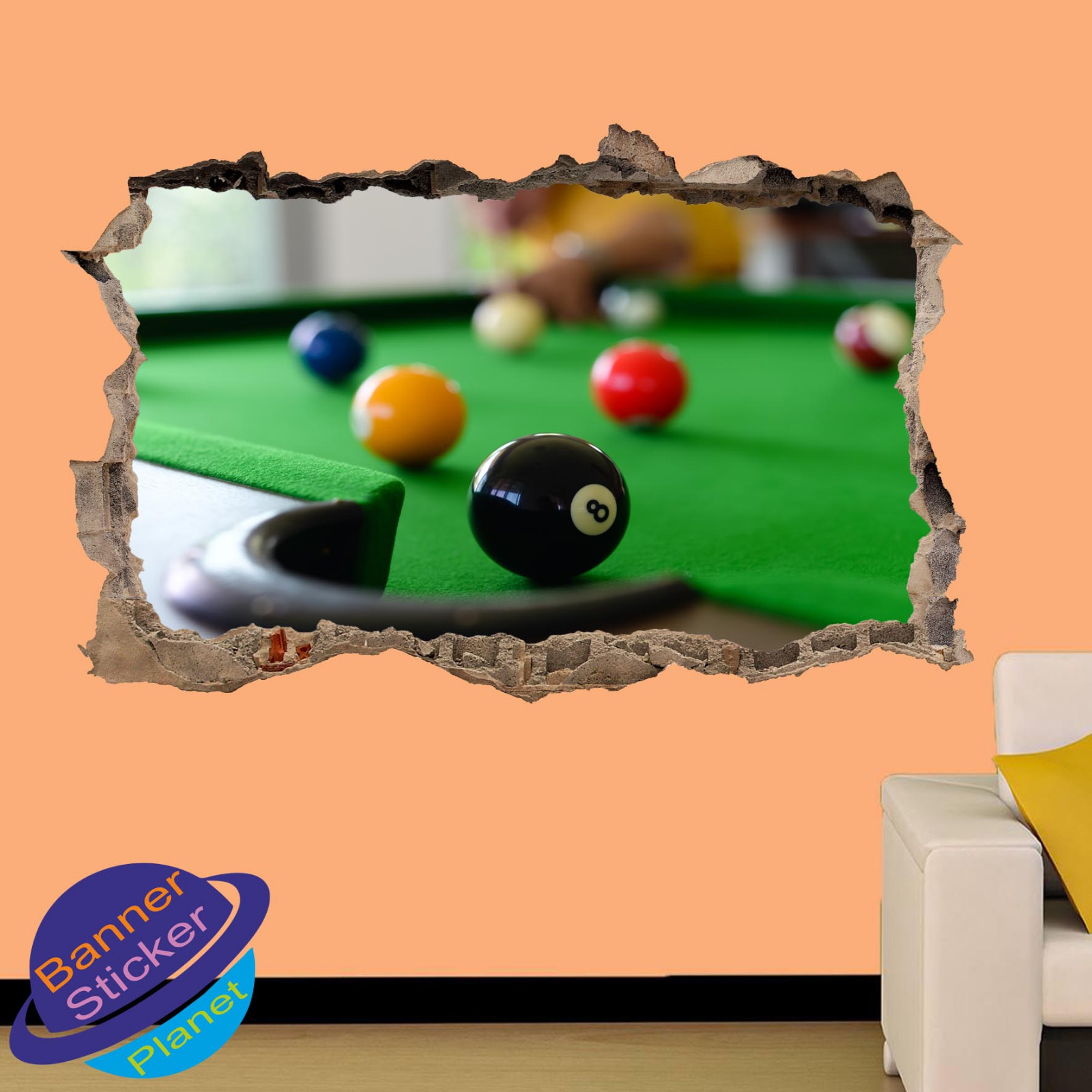 SNOOKER BILLARDS POOL SPORT WALL STICKER ART POSTER MURAL ROOM OFFICE ...