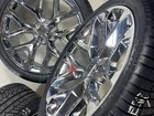 24” SNOWFLAKE CHROME WHEELS RIMS MT TIRES CHEVY SILVERADO TAHOE GMC ...