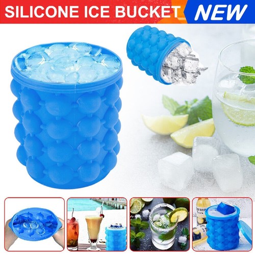 Silicone Ice Cube Magic Maker Revolutionary Space Saving Ice Tray ...