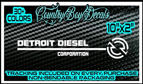 DETROIT DIESEL CORPORATION 10" Vinyl Decal Sticker TRUCK Turbo Lifted ...