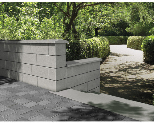 Mauerstein Vollstein Eleganca Grau 40 cm x 20 cm x 16,5 cm | eBay