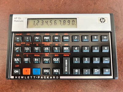 HP 12C Financial Calculator - Black (HP12CPLAT) | eBay
