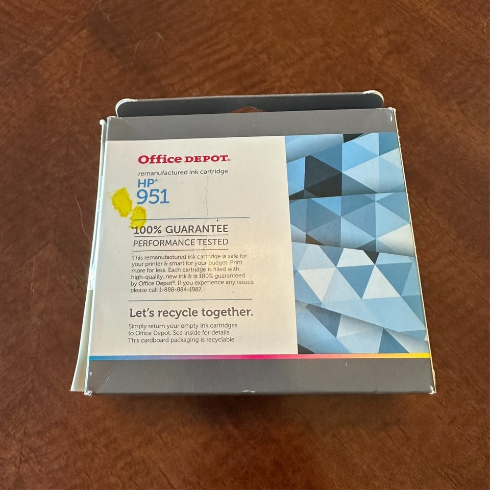 NEW IN BOX Office Depot multi-pack HP 951 ink cartridges Cyan, Magenta ...