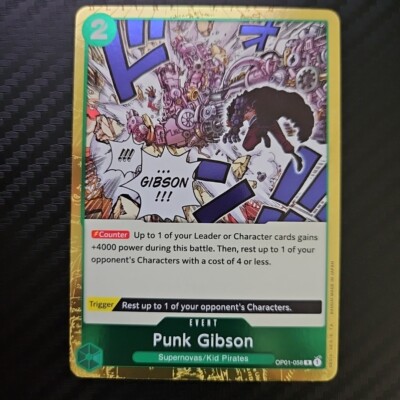 Punk Gibson OP01-058 - R - Romance Dawn - One Piece TCG NM/M | eBay