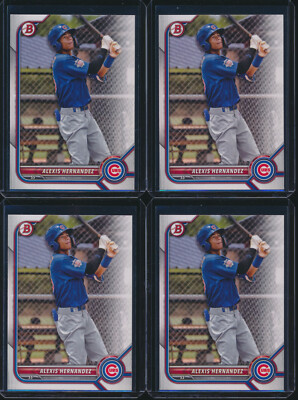 Lot of (4) ALEXIS HERNANDEZ 2022 Bowman Draft Paper Rookie Card RC ...