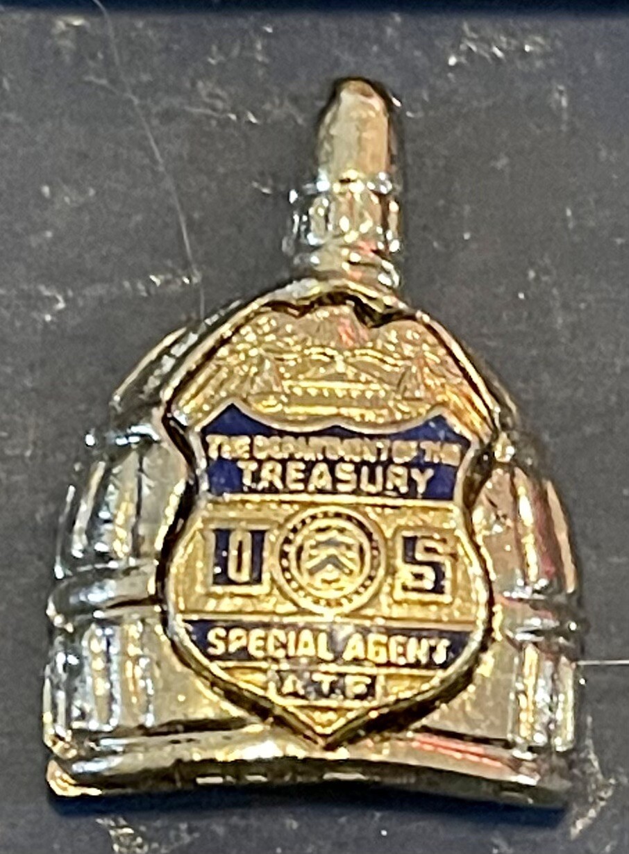Rare Vintage DEPARTMENT OF THE TREASURY Special Agent ATF Lapel Pin Tie ...