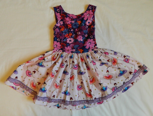 Girls size 6 Dress Ballerina Theme Laura Kae Designs | eBay