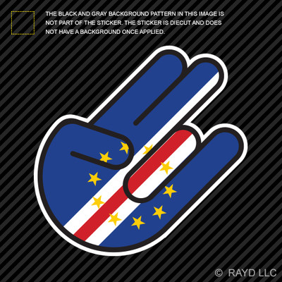 Cape Verdean Shocker Sticker Die Cut Decal Self Adhesive Vinyl Cape ...