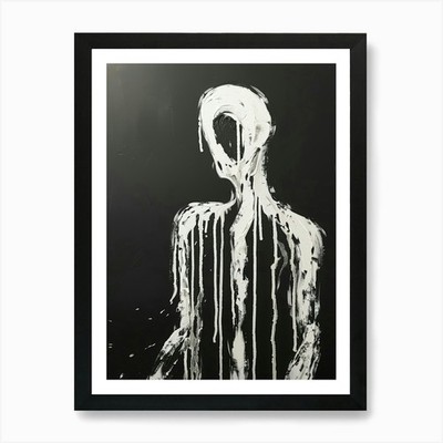 Dripping Man Art Print Framed Wall Art Poster Canvas Print Picture ...
