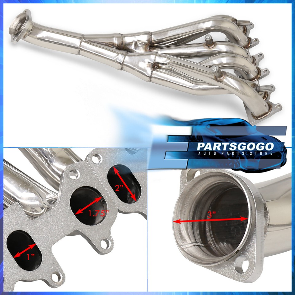 For 92-02 VW Jetta Golf GTI MK4 2.8L VR6 Stainless Steel Exhaust Header ...