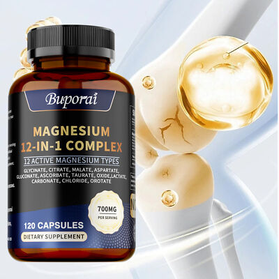 Magnesium 12 in 1 Complex - Magnesium Glycinate, Citrate, Malate, L ...