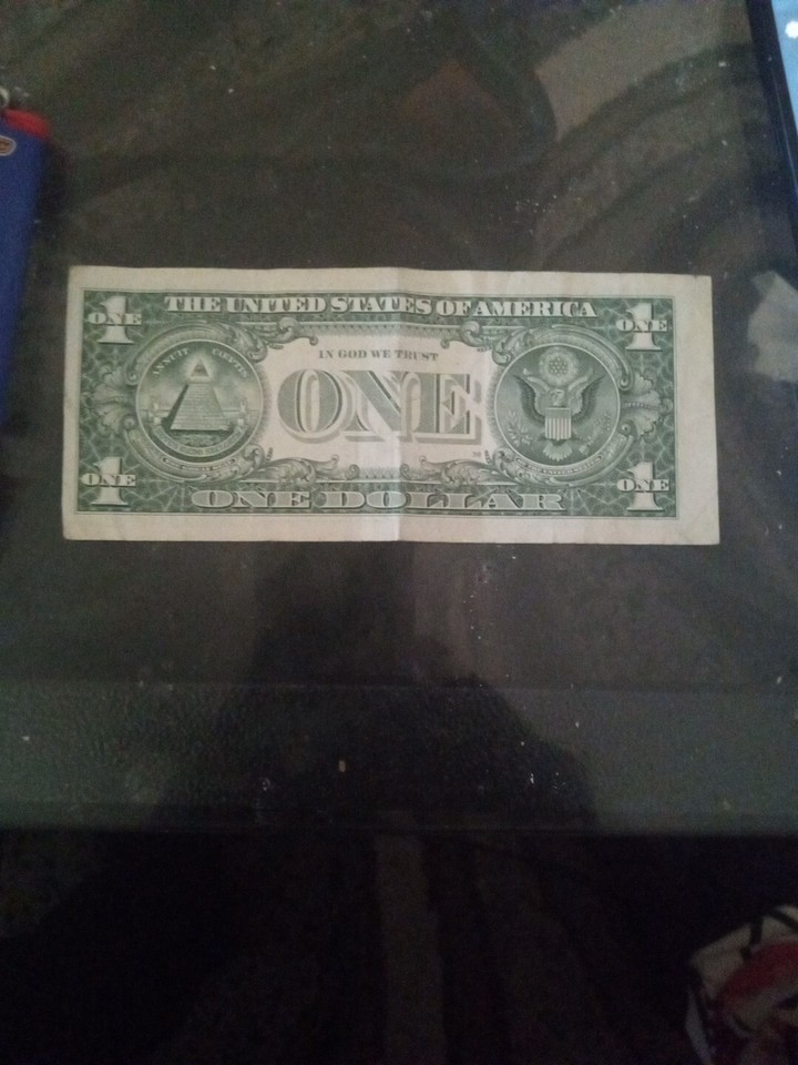 2021 (ONE DOLLAR) FANCY SERIAL NUMBER - OFF CENTER - MISCUT ERROR NOTE ...