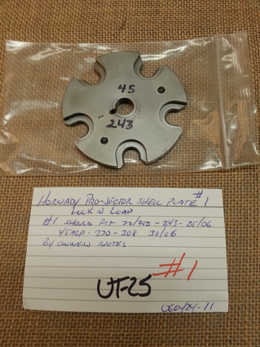 Hornady Lock-N-Load Shell Plate ( Projector??) #1 | eBay