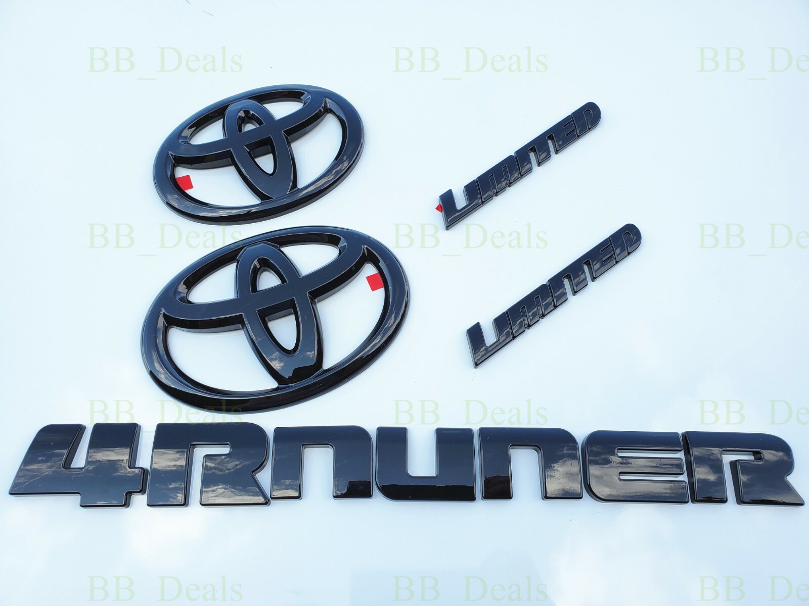 5PCS Overlay Gloss Black 4Runner Limited Emblem Badge Fit 2014-2022 ...