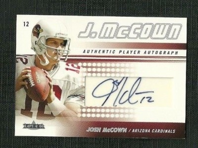 JOSH MCCOWN 2005 FLEER PLAYER AUTOGRAPH AUTO #03/50 CARDINALS JETS | eBay