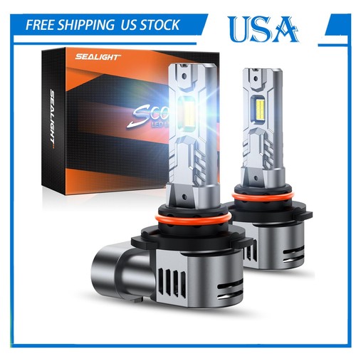 2Pcs 9005/HB3 LED Headlight Super Bright High Beam Bulbs 6500K SEALIGHT ...
