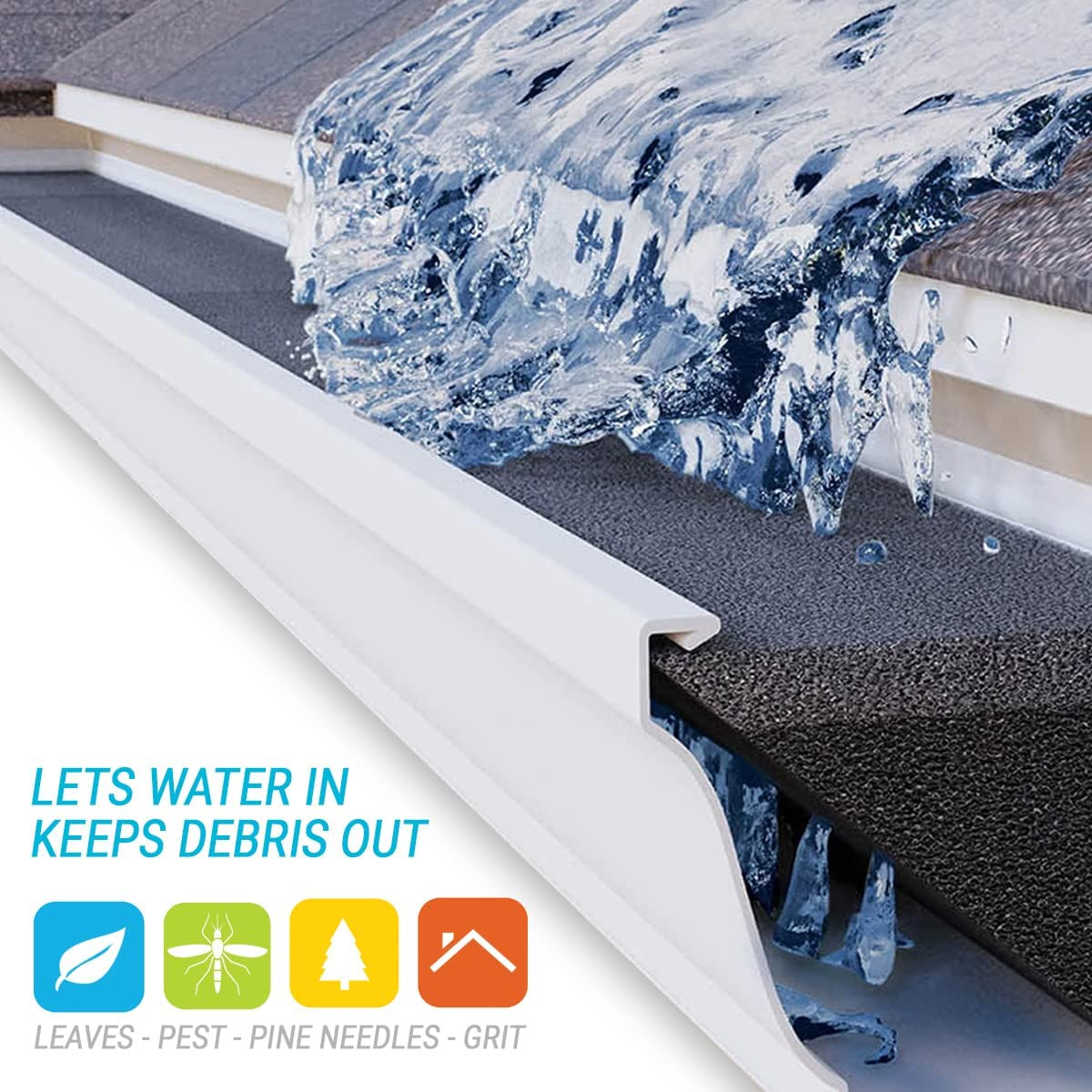 Gutterstuff GSK432-2 K-Style Gutter Guard, 4-Inch, Original ...