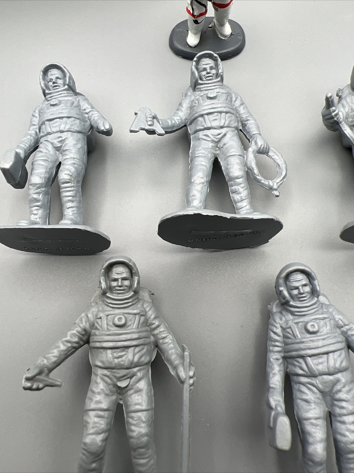 Astronaut Spaceman Figures Grey Plastic Lot of 5 Vintage China Plus ...