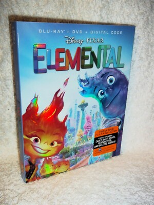 Elemental (Blu-ray/DVD, 2023) Leah Lewis Mamoudou Athie animated romcom ...